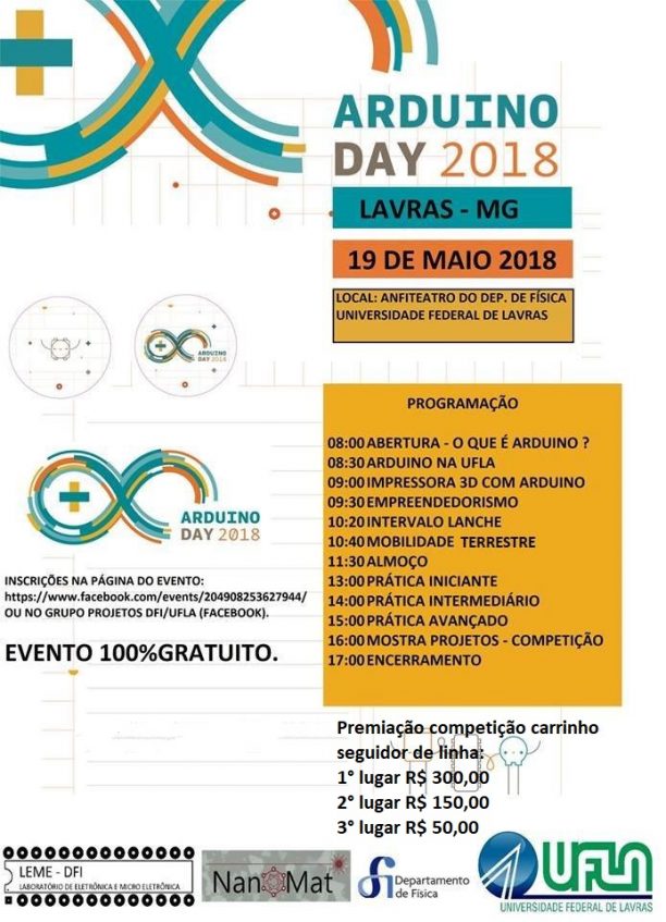 Arduino Day 2018/Lavras será realizado neste sábado na UFLA | Arquivo ...